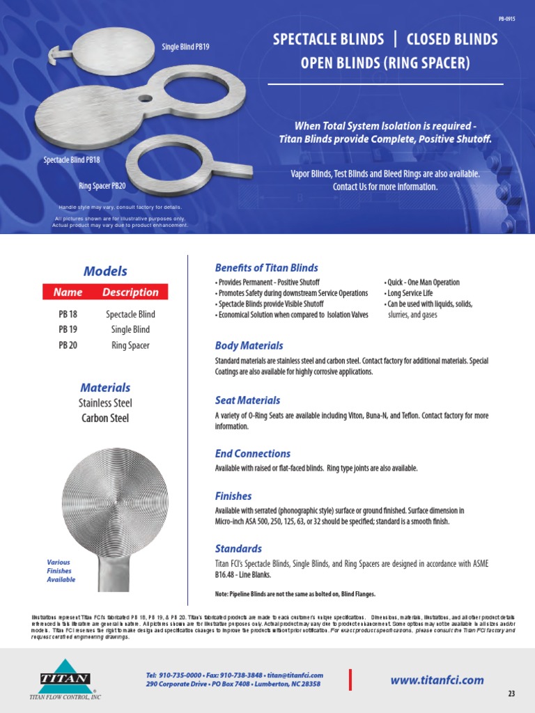 Spectacle Blinds - Closed Blinds Open Blinds (Ring Spacer) | PDF ...