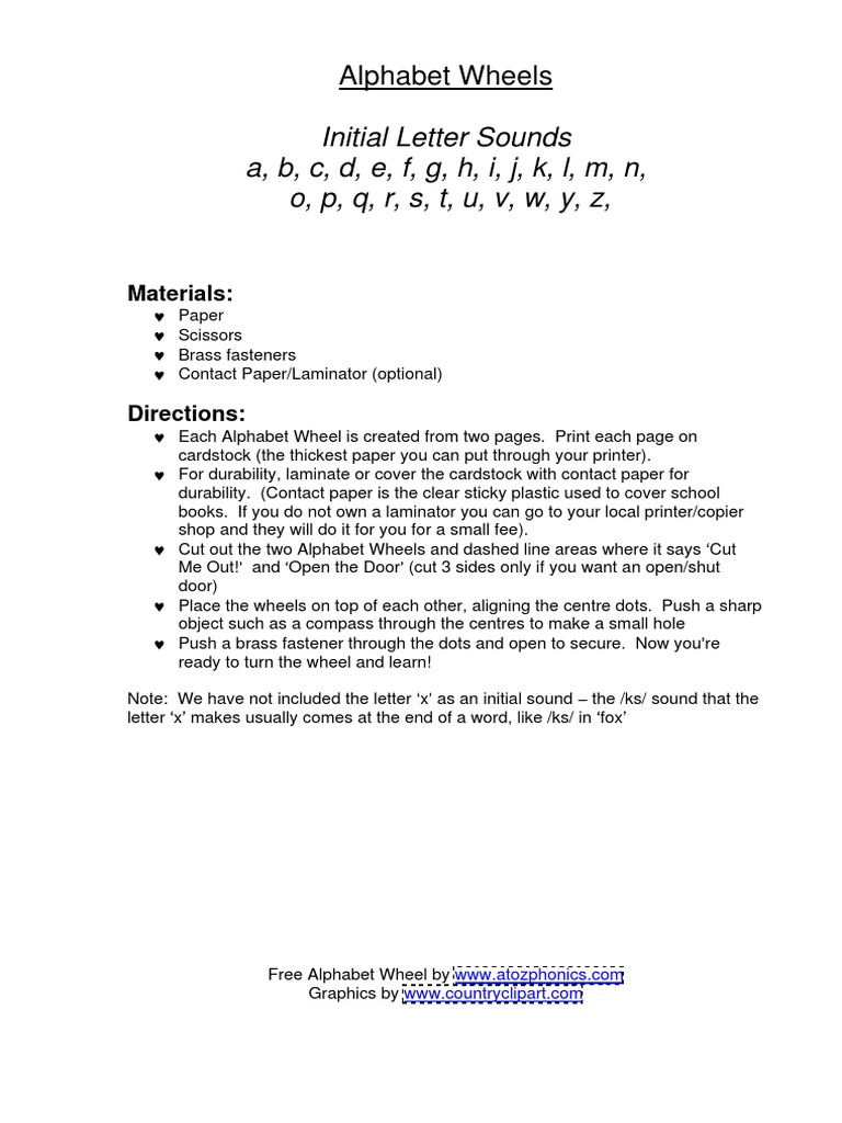 Initial Letter Sounds A, B, C, D, E, F, G, H, I, J, K, L, M, N, O, P, Q ...