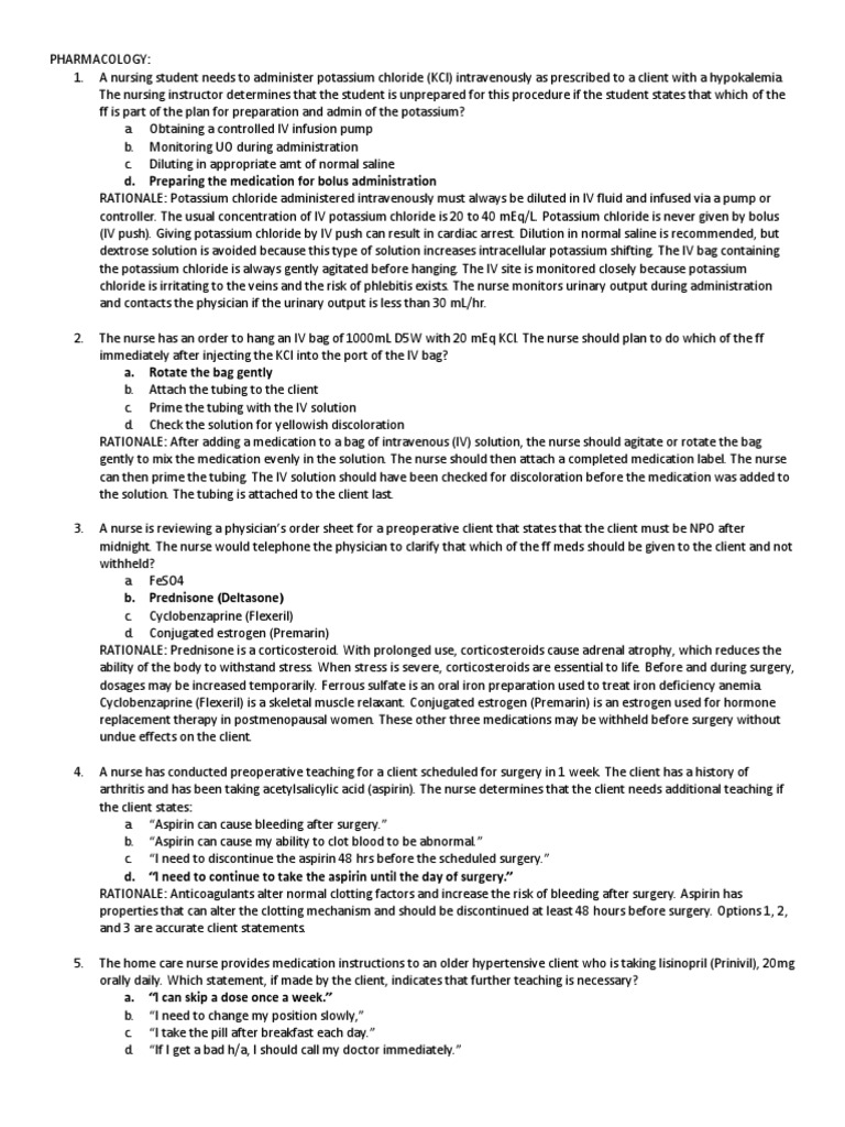 D. Preparing The Medication For Bolus Administration | PDF ...