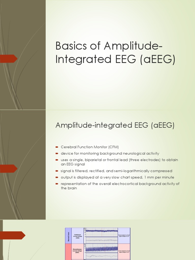 Basics of Amplitude-Integrated EEG (aEEG) PDF | PDF