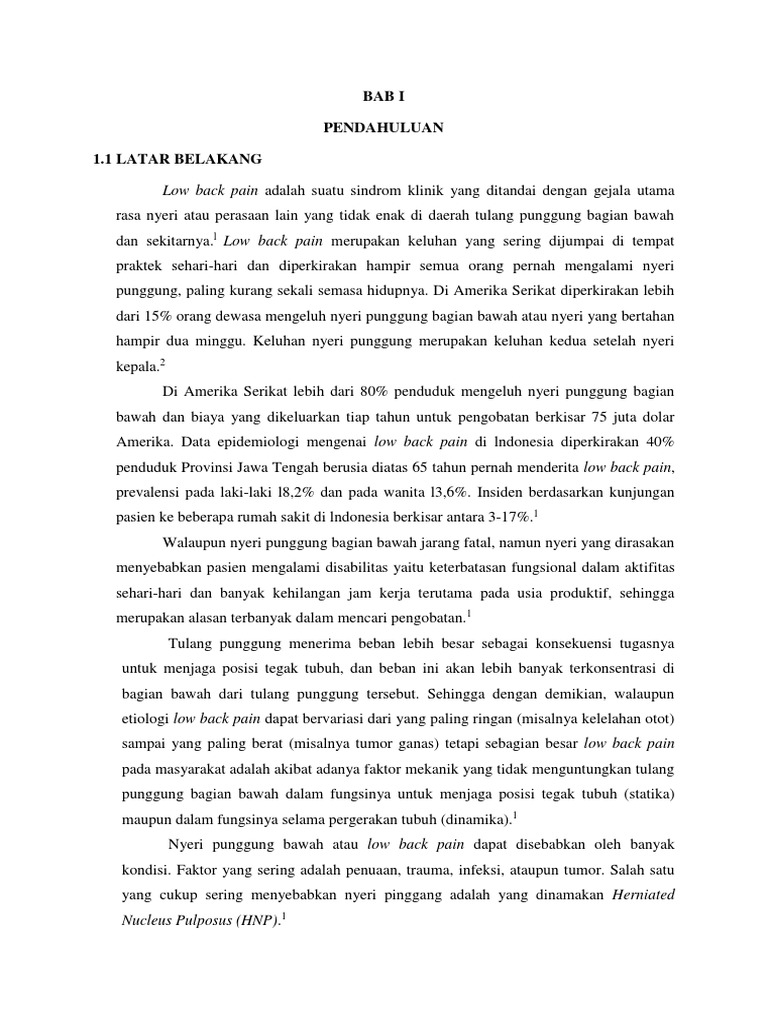Rehab Medik LBP Ec HNP | PDF