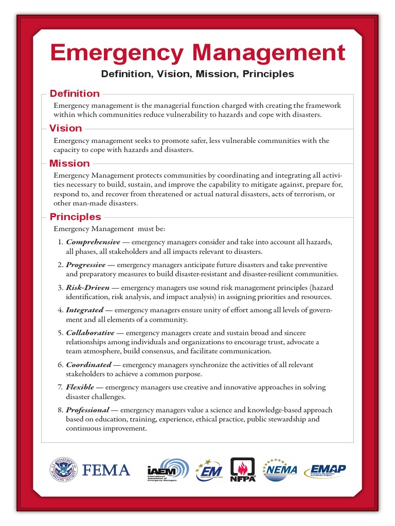 Principles of Emergency Management Flyer | PDF