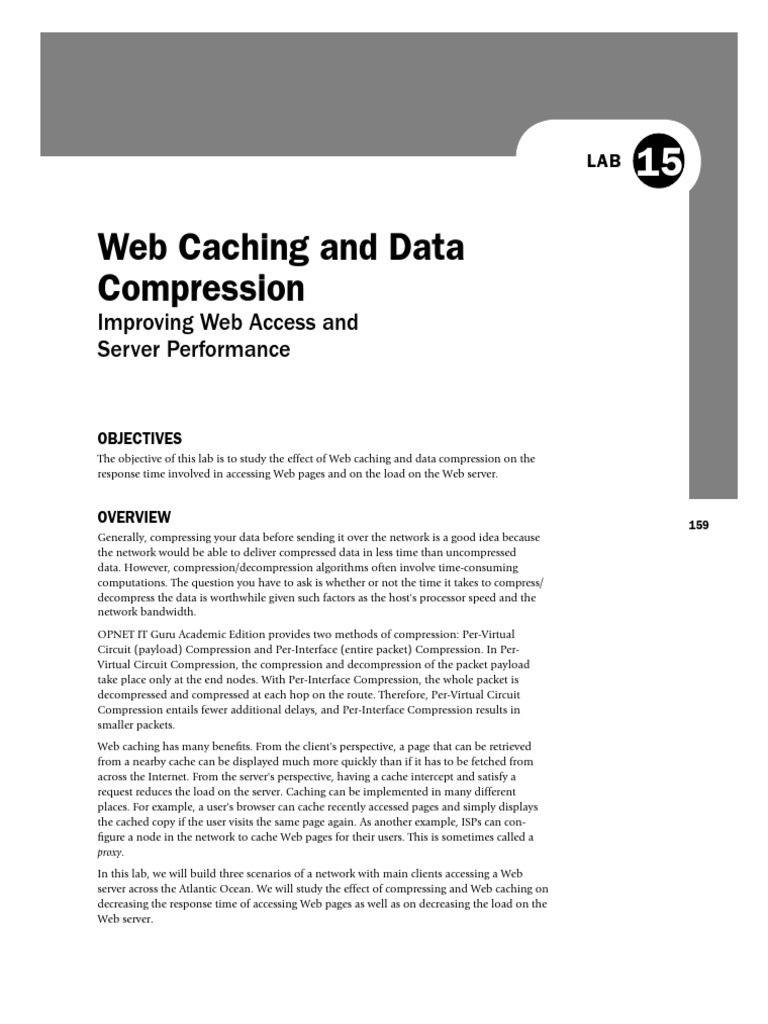 Web Caching and Data Compression | PDF | Cache (Computing) | Web Server