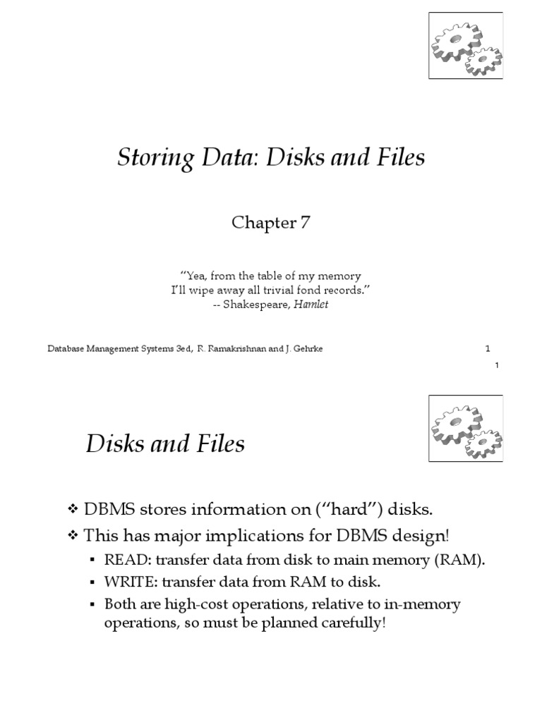 01 Disks Files | PDF | Computer Data Storage | Databases