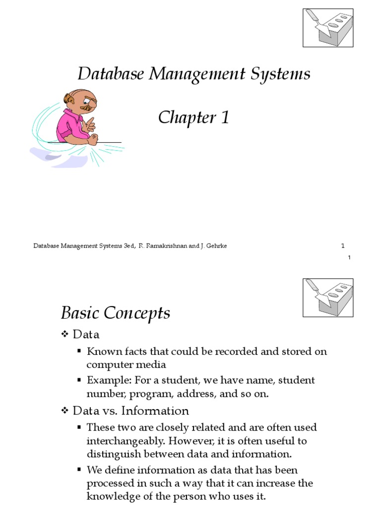 Database Management Systems 3ed, R. Ramakrishnan and J. Gehrke 1 | PDF | Database Transaction ...