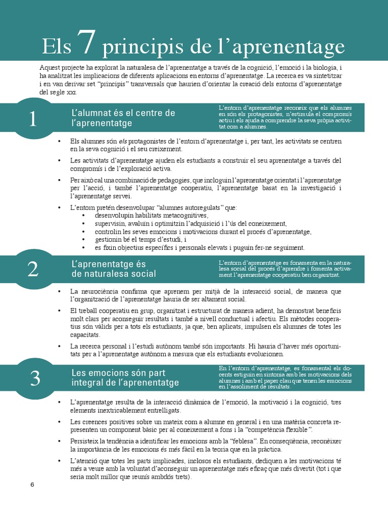 7 Principis Aprenentatge PDF | PDF