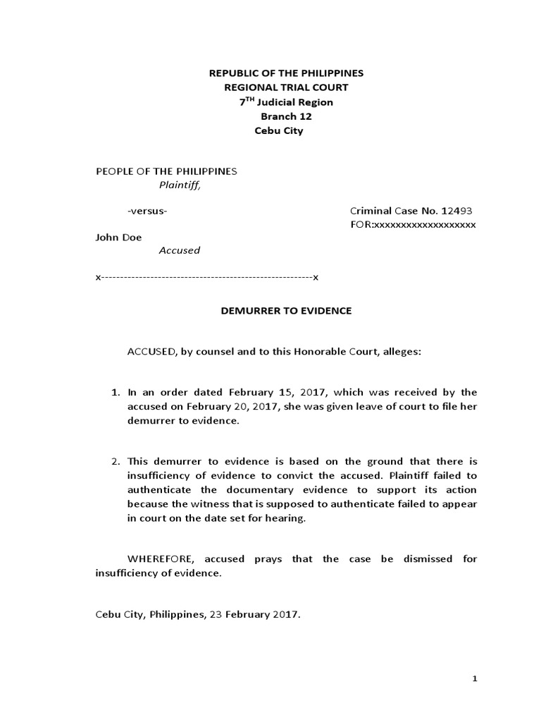 Legal Forms | PDF | Demurrer | Affidavit