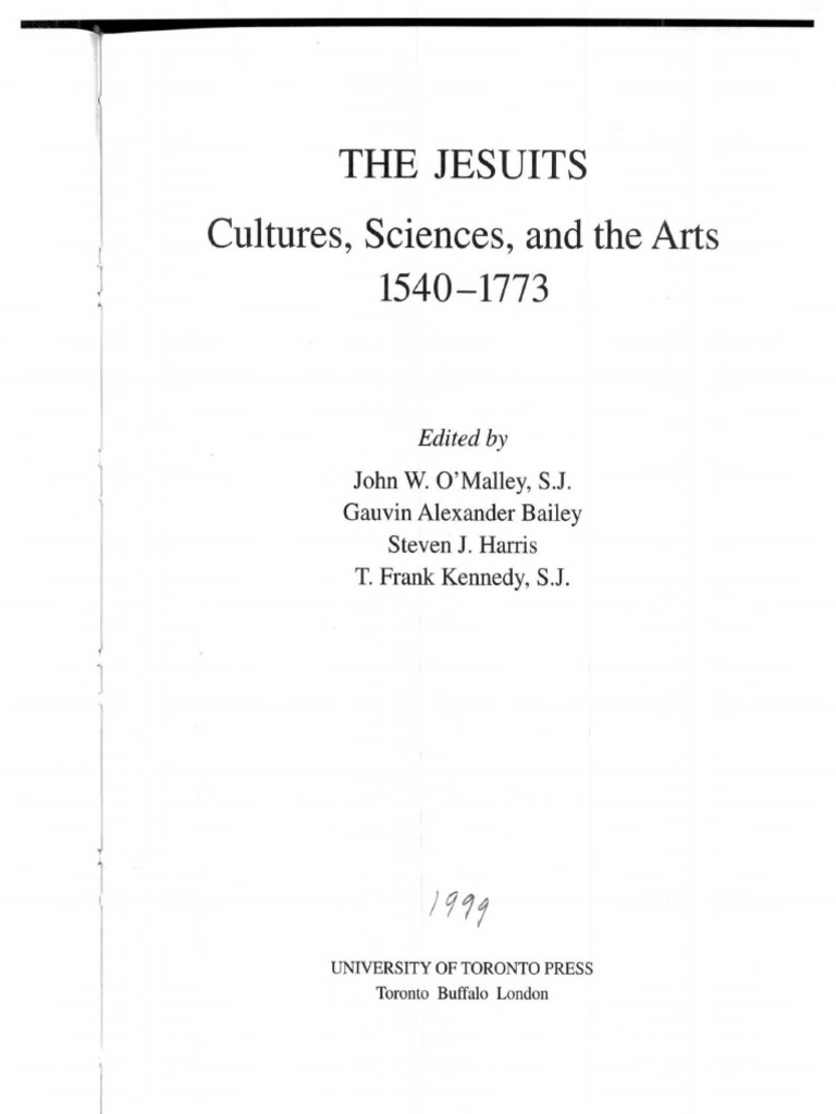 The Jesuits Culture Science and Arts Vol.1 Indice | PDF | Society Of ...