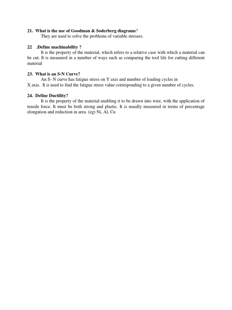 What Is The Use of Goodman & Soderberg Diagrams? | PDF