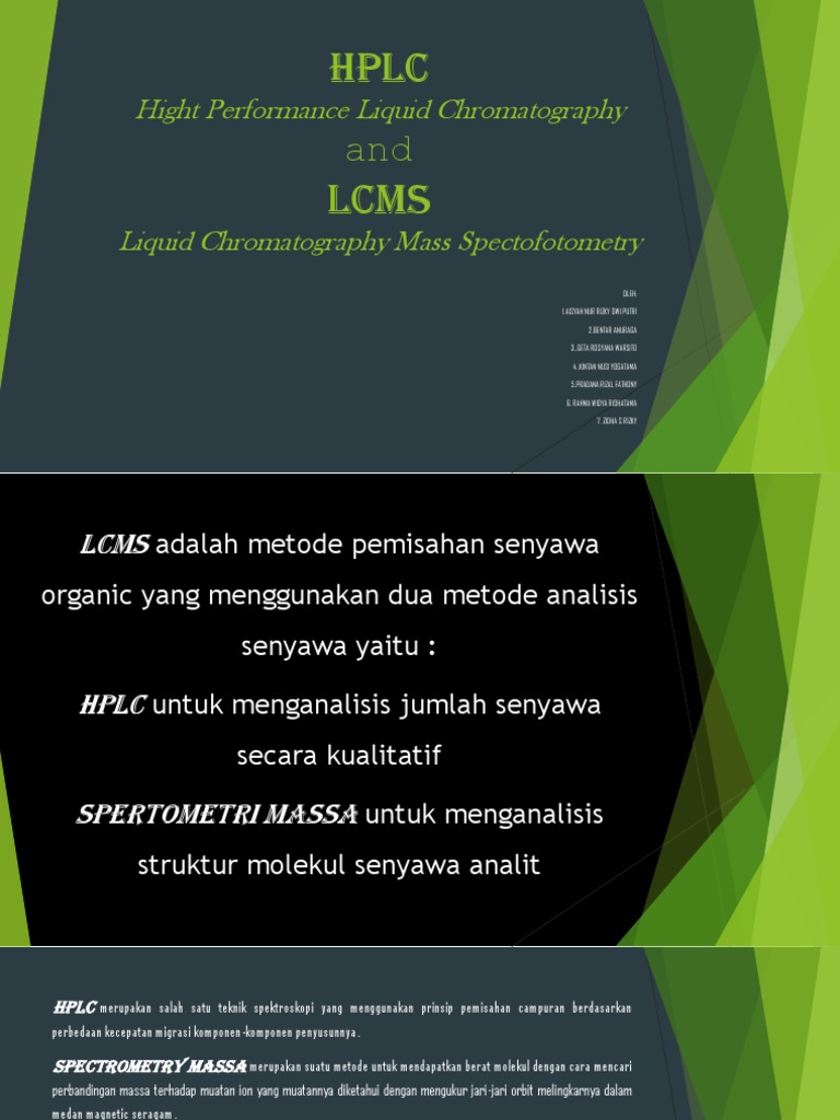 Teknik Analisis LCMS dan HPLC | PDF