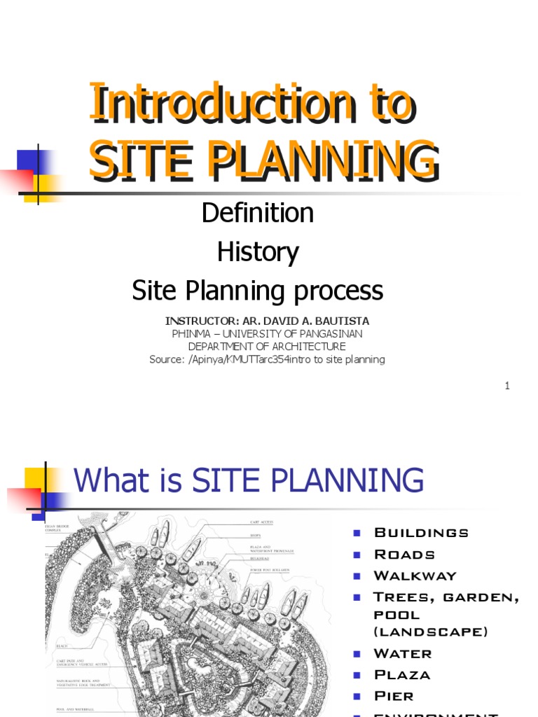 Intro To Site Devt. Planning | PDF | Architect | Landscape