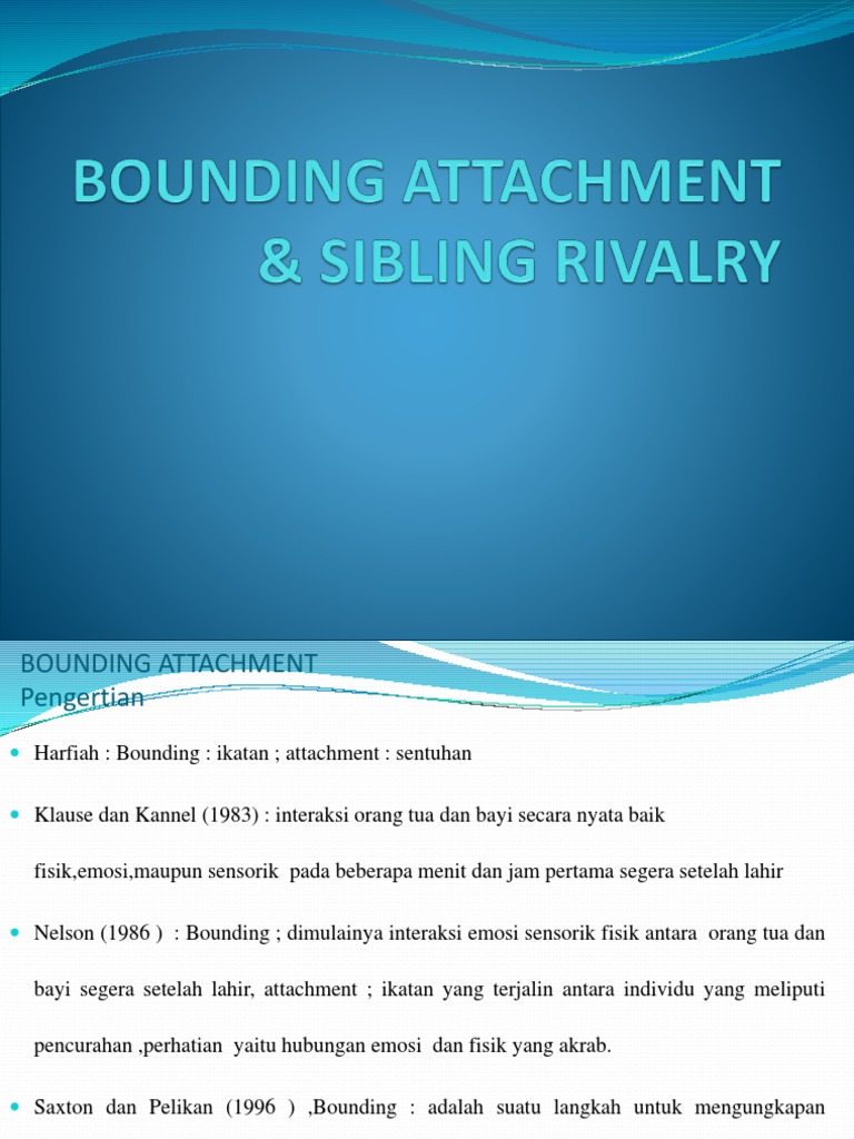 Bounding Attachment & Sibling Rivalry | PDF