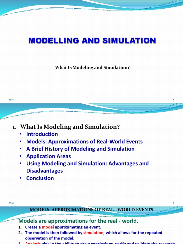 Understanding Modeling and Simulation | PDF | Computer Simulation ...