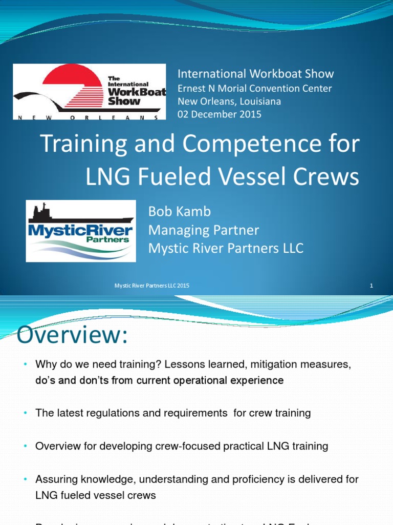 Crew Training For LNG Fueled Vessels | PDF | Liquefied Natural Gas ...