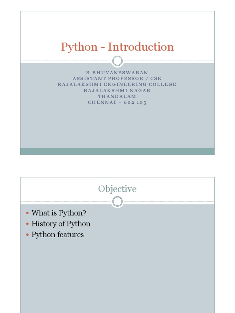 01 Python Introduction | PDF