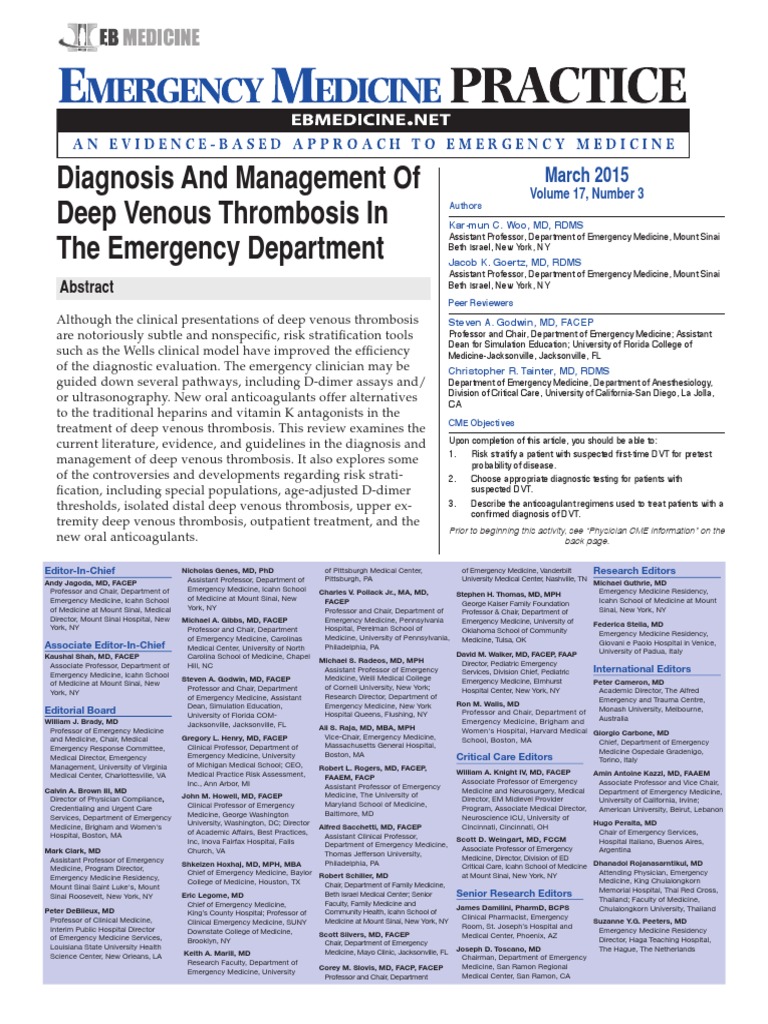0315 DVT | PDF | Vein | Thrombosis