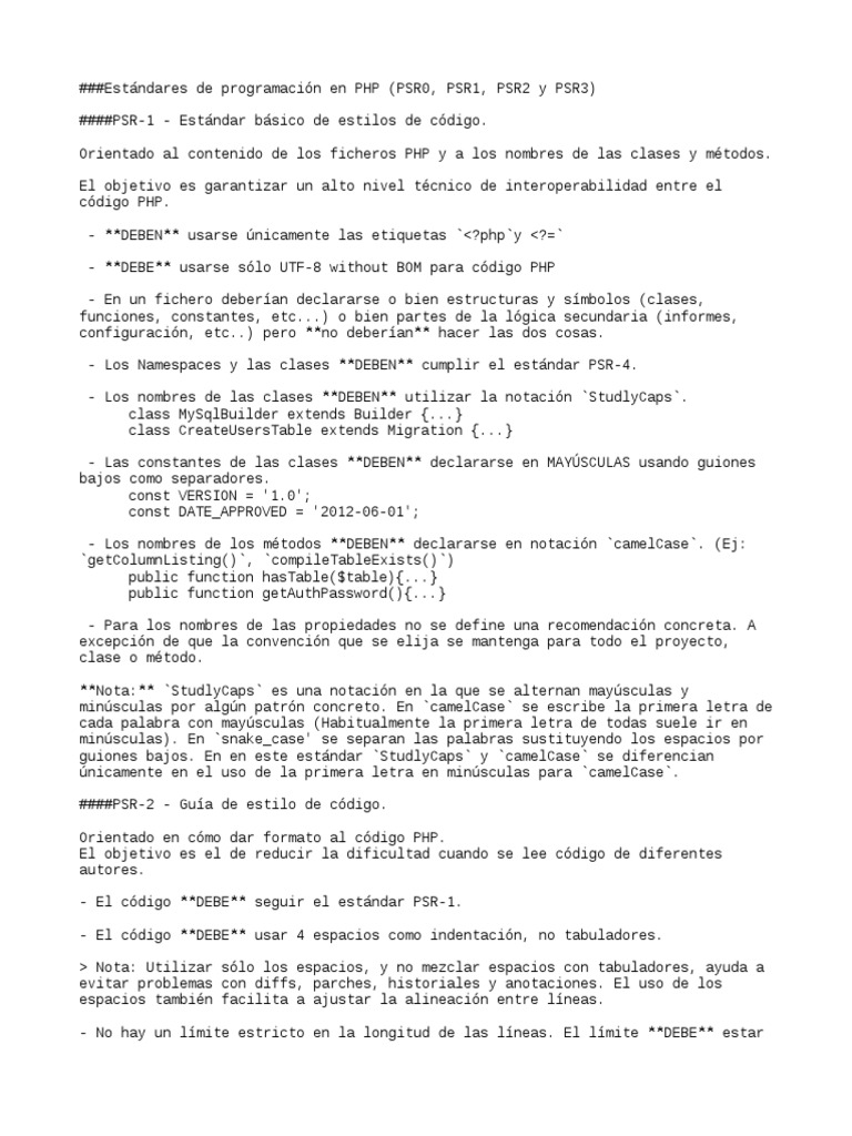 Laravel - Estandares de Programacion | PDF | Archivo de computadora | Php