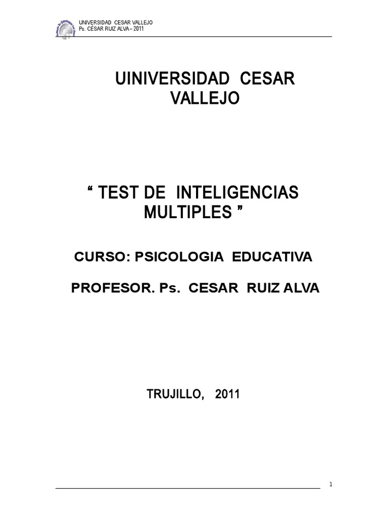 Escala Minds Inteligencias Multiples | PDF | Aprendizaje | Cognición