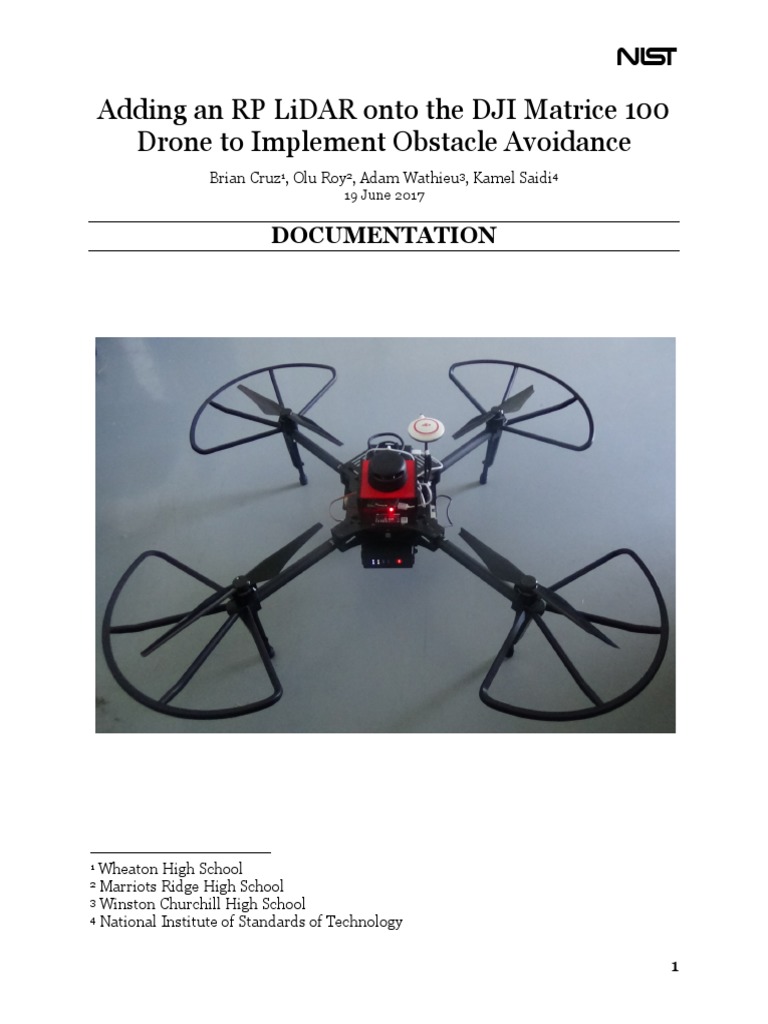 Adding An RP LiDAR Onto The DJI Matrice 100 Drone To Implement Obstacle ...