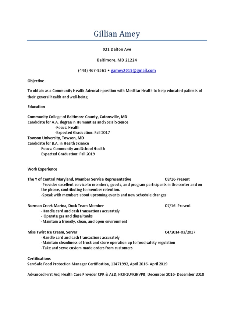 Resume Assignment | PDF