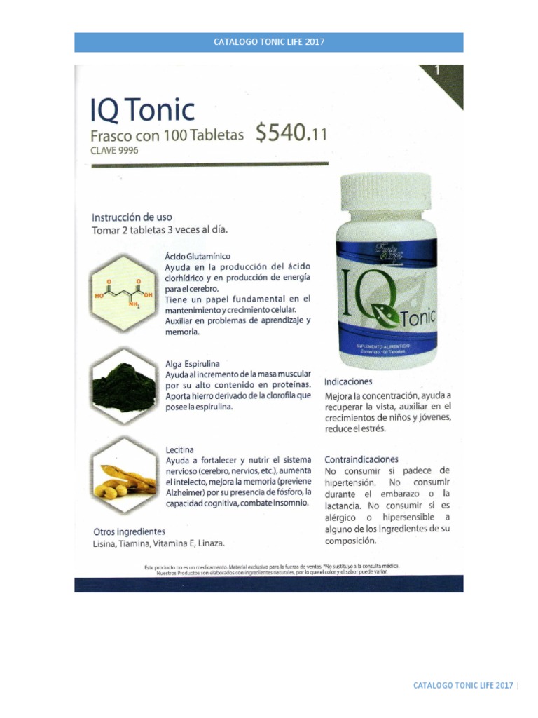 Catalogo Tonic Life 2017 | PDF