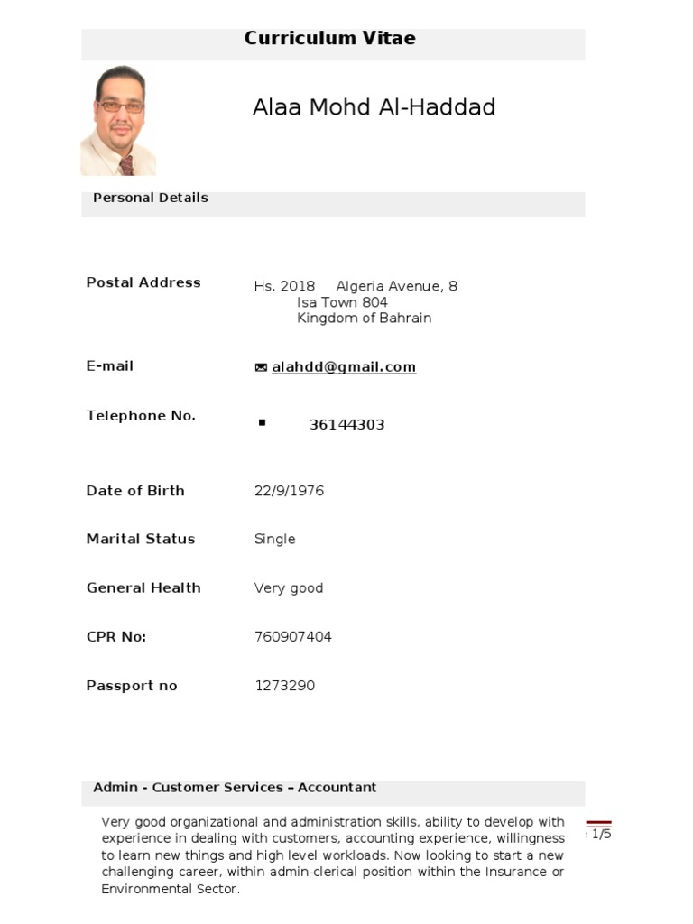 CV2-Alaa Mohd Al-Haddad-2 | PDF | Car | Invoice