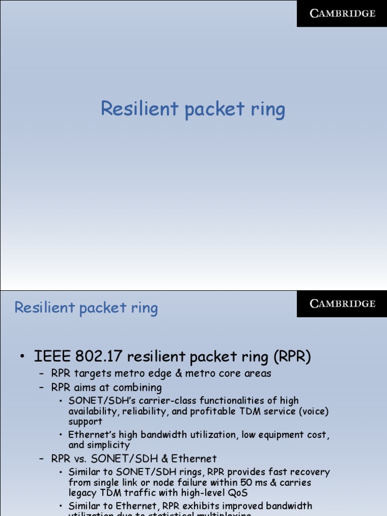 Resilient Packet Ring | PDF | Network Topology | Ethernet