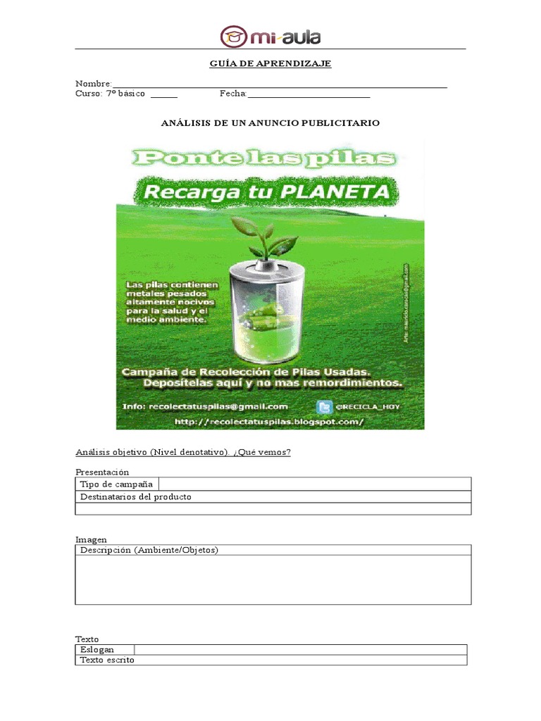 Análisis de un anuncio publicitario medioambiental | PDF | Imagen ...