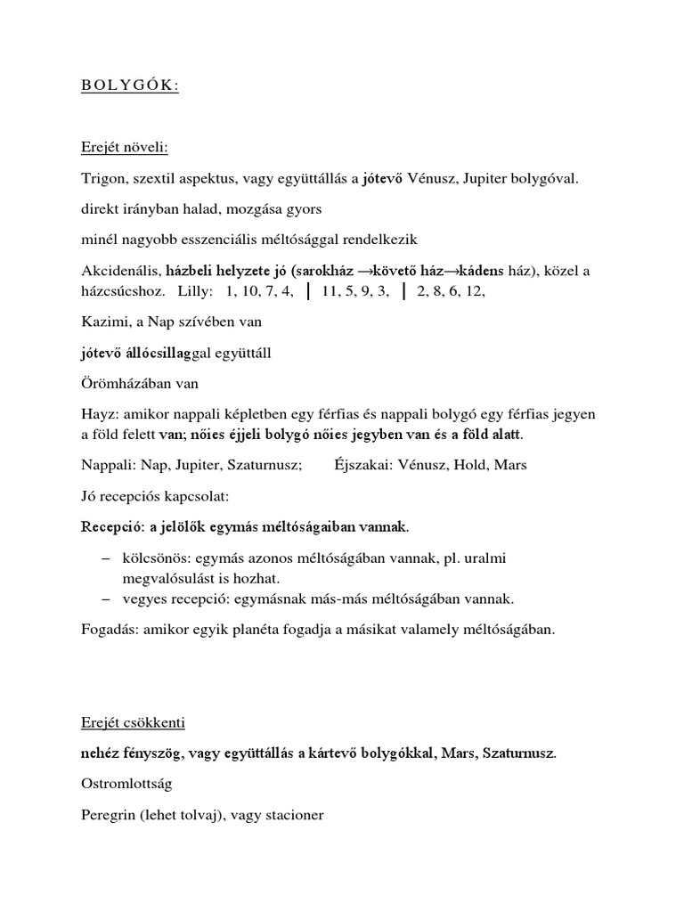 Bolygók | PDF