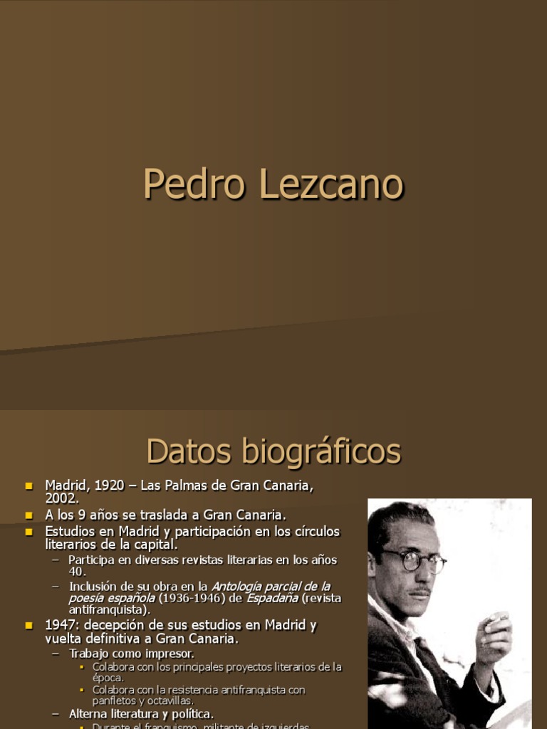 Pedro Lezcano | PDF | Islas Canarias | Poesía