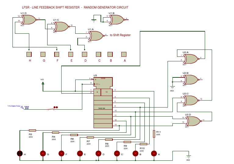 Linear Feedback Shift Register Circuit W 74hc164 and 477 H | PDF