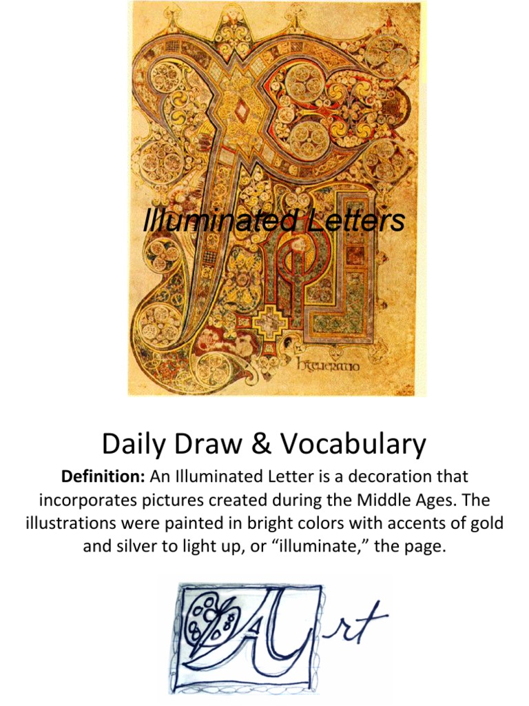 Illuminated Letters Art Project Guide | PDF | Language Arts ...