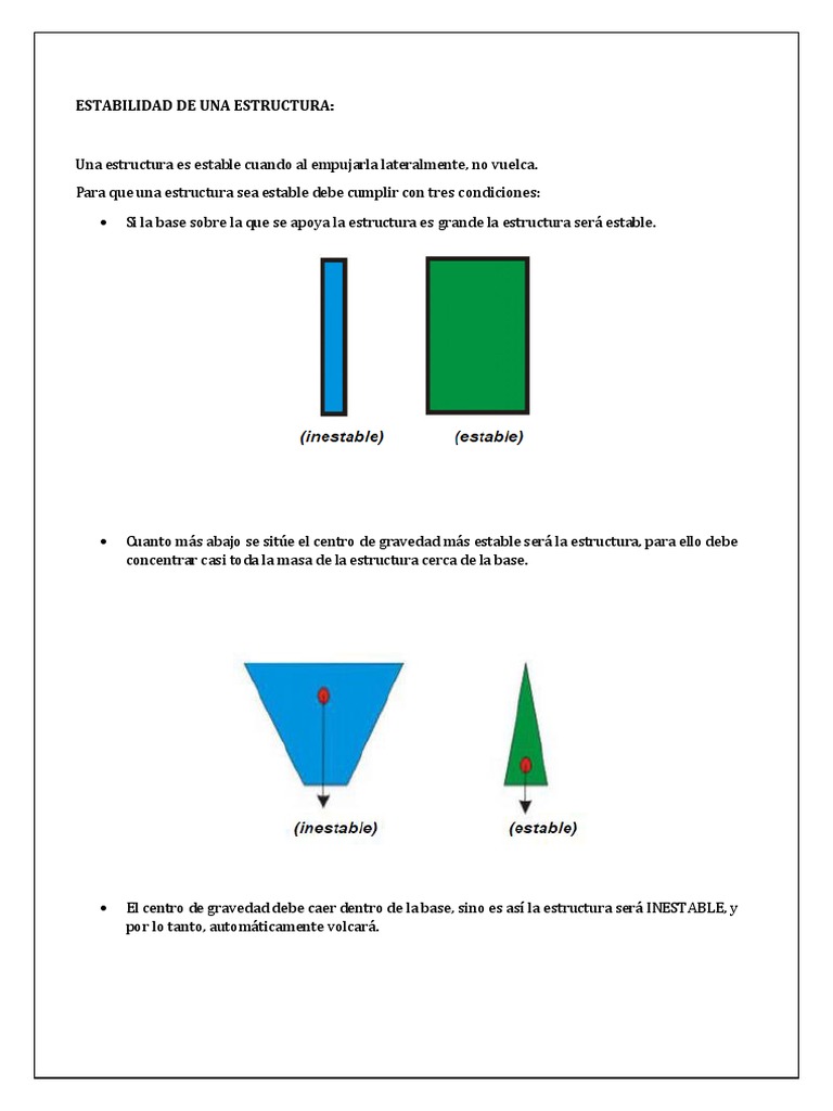 Estabilidad y condiciones de estructuras | PDF | Ciencia y matemáticas ...