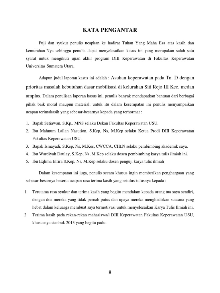 Kata Pengantar Kti | PDF