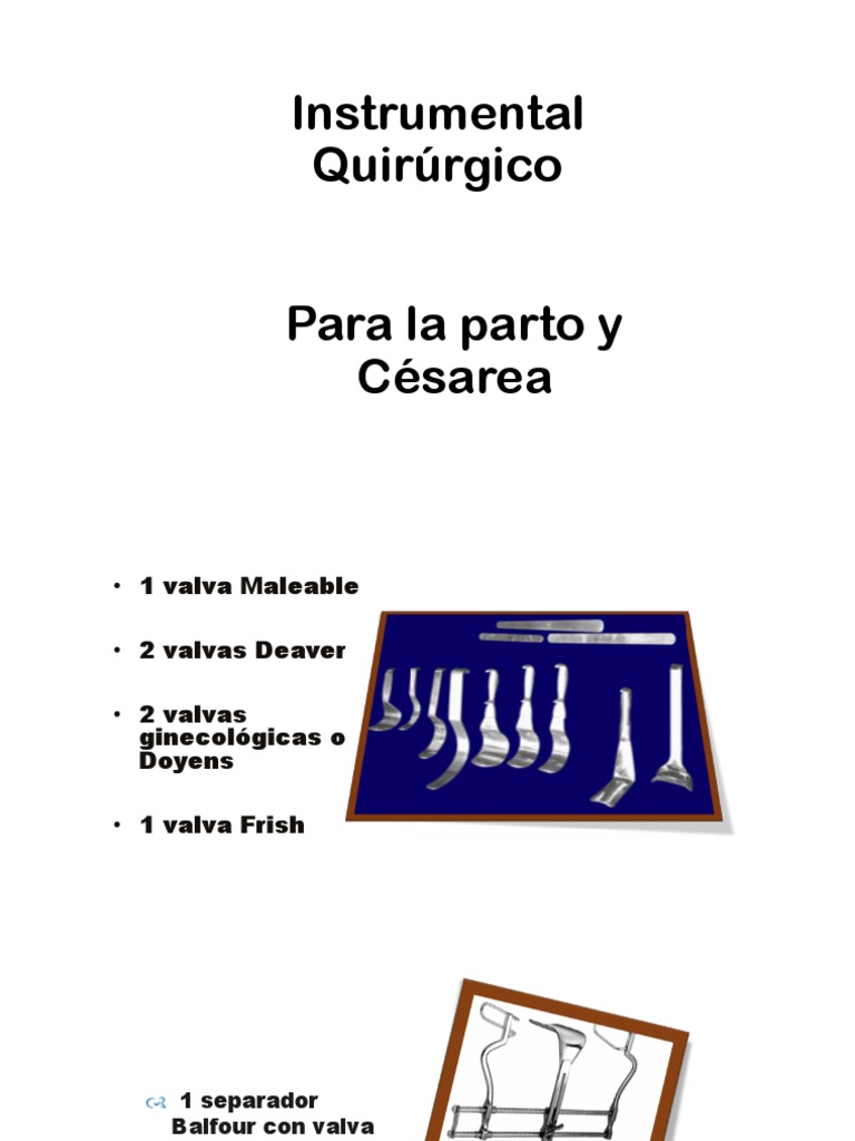 Instrumental QX para Parto y Césarea | PDF