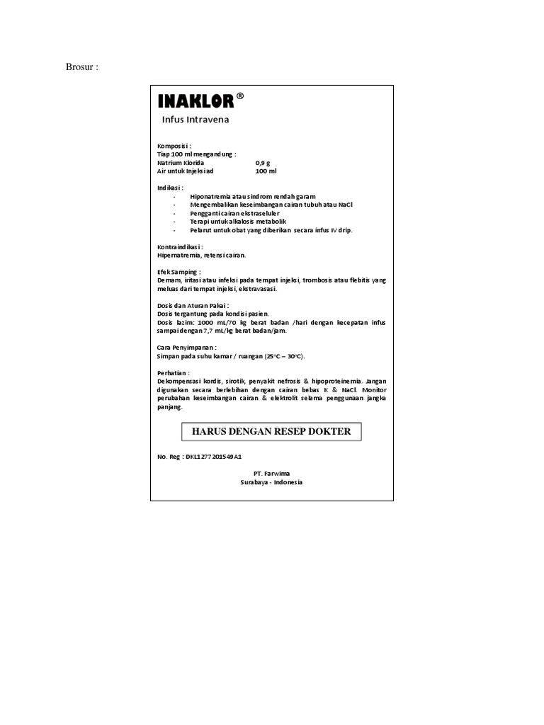 Contoh Brosur Infus | PDF