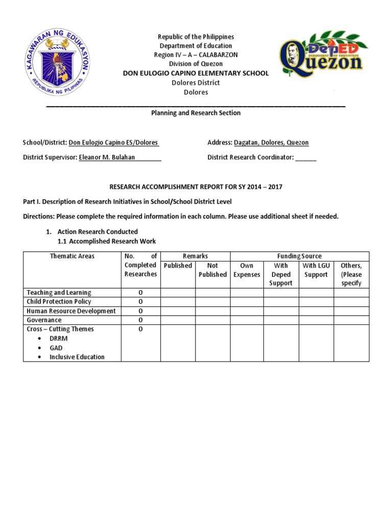 Research Accomplishment Report | Cognition | Psychology & Cognitive Science