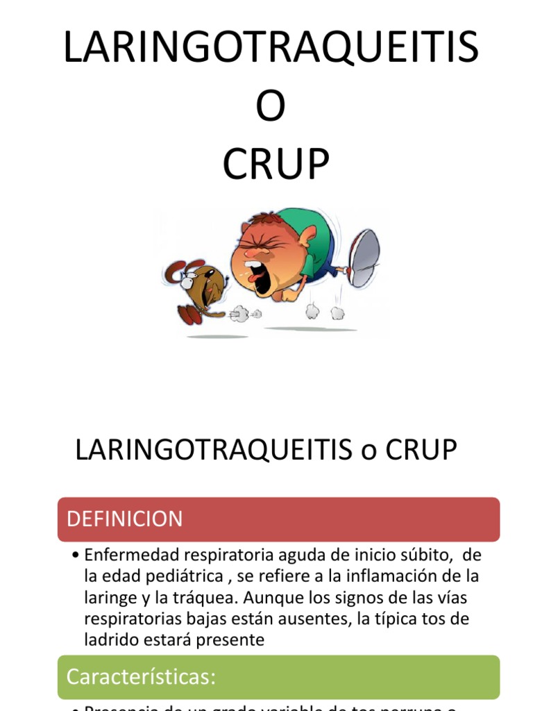 Crup: Definición y Tratamiento Pediátrico | PDF | Tos | Rtt