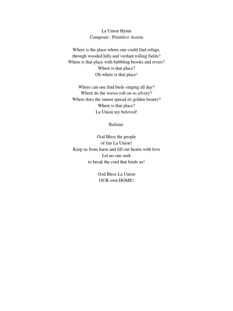 La Union Hymn | Philippines | Sports