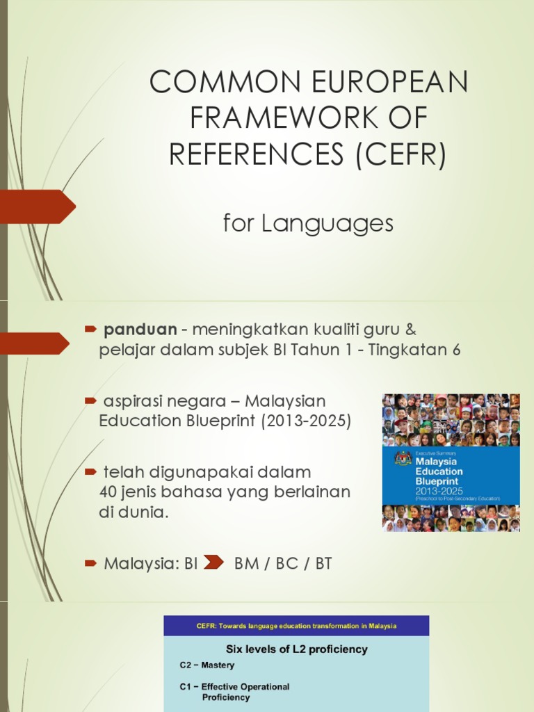 Common European Framework of References (Cefr) | PDF