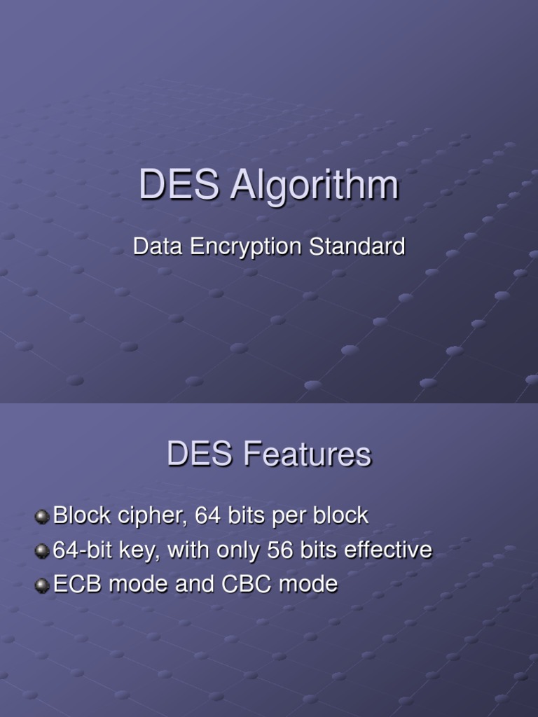 DES Algorithm | PDF | Cryptography | Algorithms