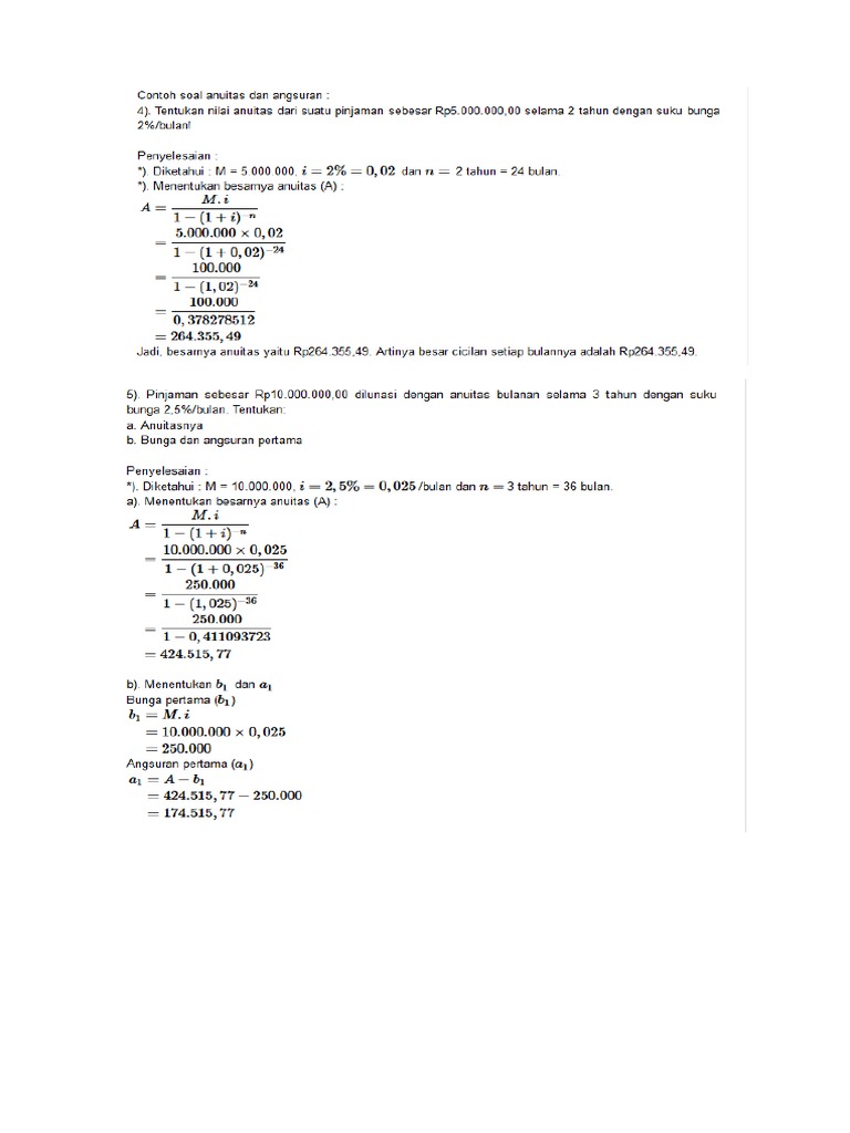 Anuitas | PDF | Bisnis | Pengelolaan Keuangan & Uang