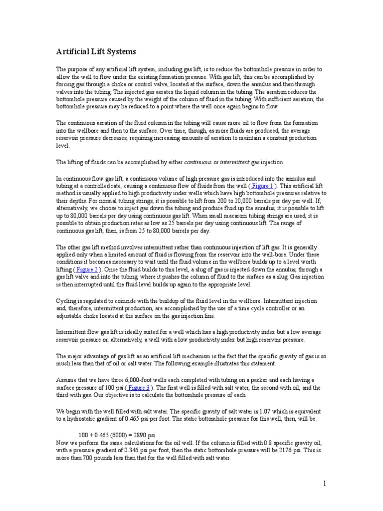 Gas Lift System Design | PDF | Lift (Force) | Pressure
