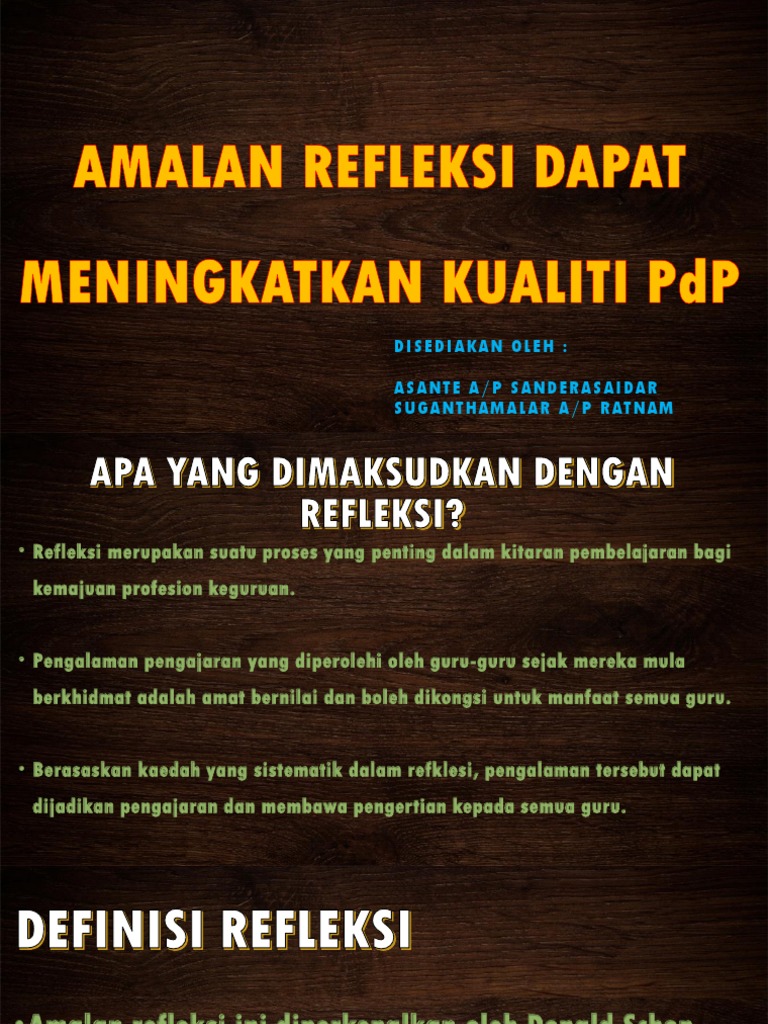 Amalan Refleksi Dapat Meningkatkan Kualiti PDP | PDF