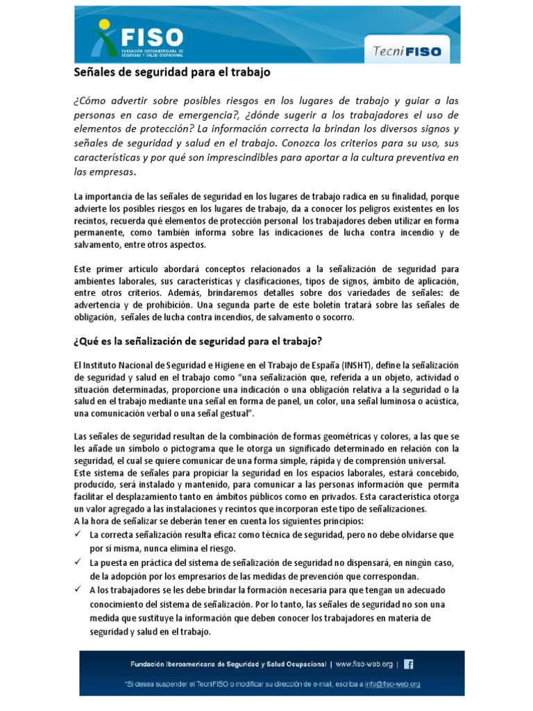Señales de Seguridad en el Trabajo | PDF | La seguridad | Ascensor