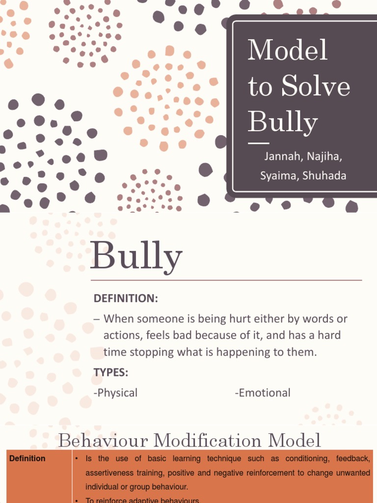Model to Solve Bully | Bullying | Reinforcement | Free 30-day Trial ...