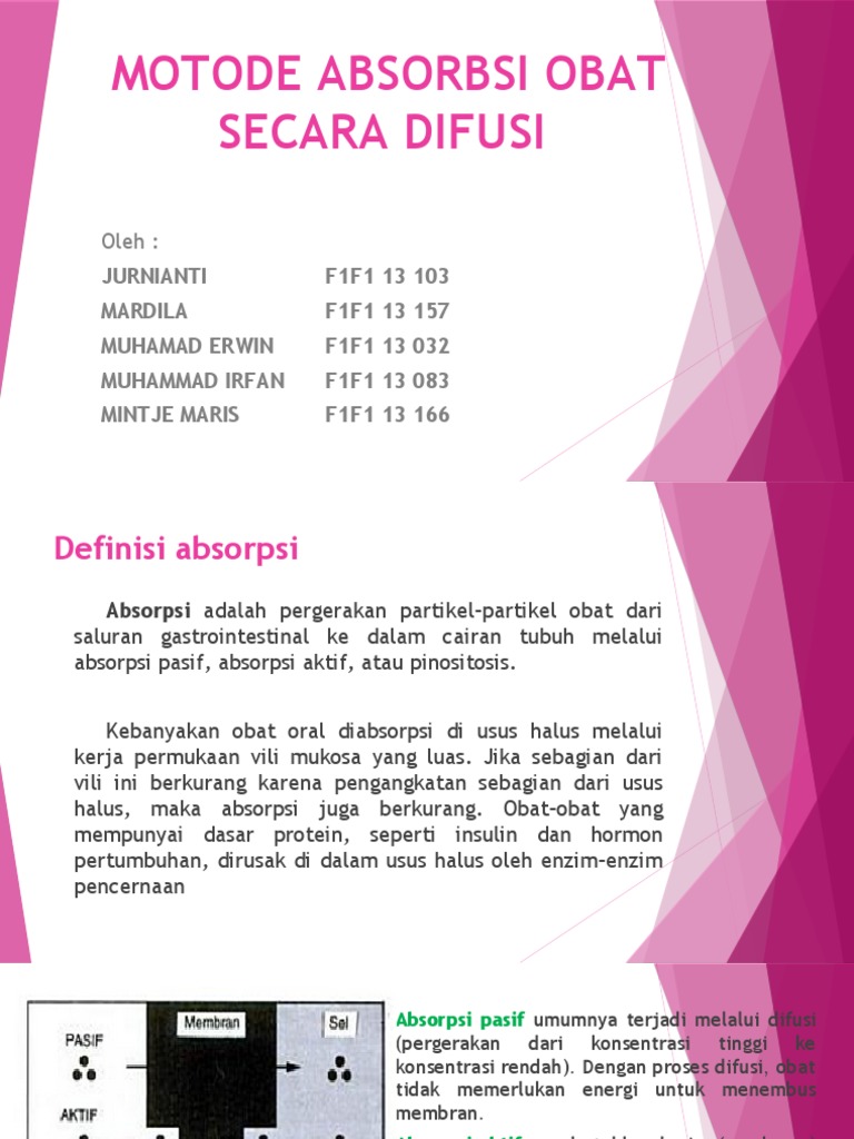 Motode Absorbsi Obat Secara Difusi | PDF | Pengembangan Diri ...