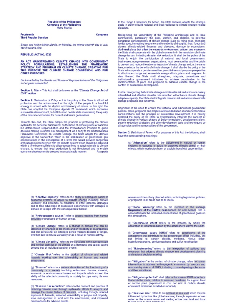 Ra 9729 | PDF | Greenhouse Effect | Greenhouse Gas