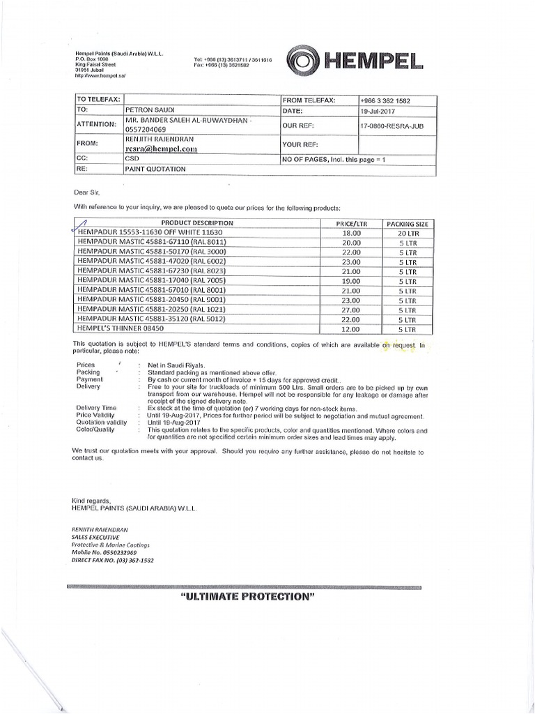 Hempel Products | PDF