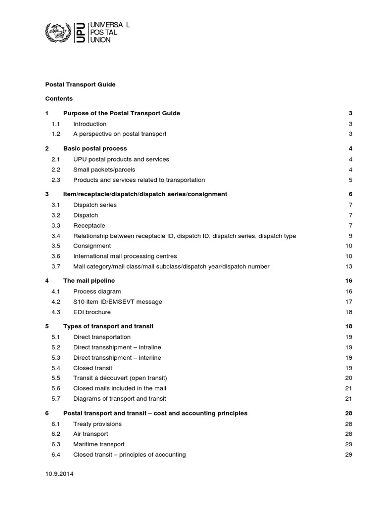 Postal Transport Guide | PDF | Mail | United States Postal Service